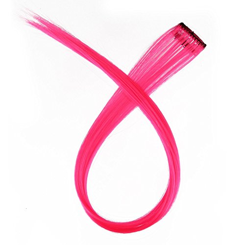 Buy Pink Clip in Human Hair Extensions Straight 100% Remy Human Pink ...