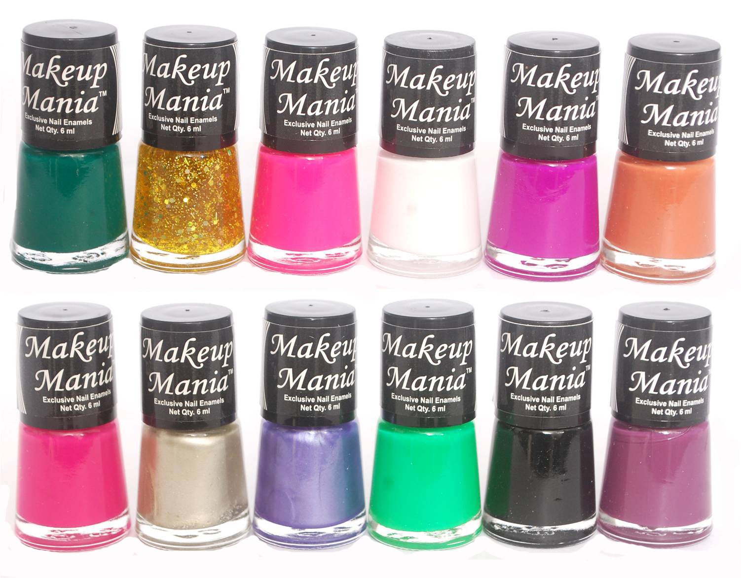 Buy Makeup Mania Exclusive Nail Polish Set Of 12 Pcs (Multicolor Set ...