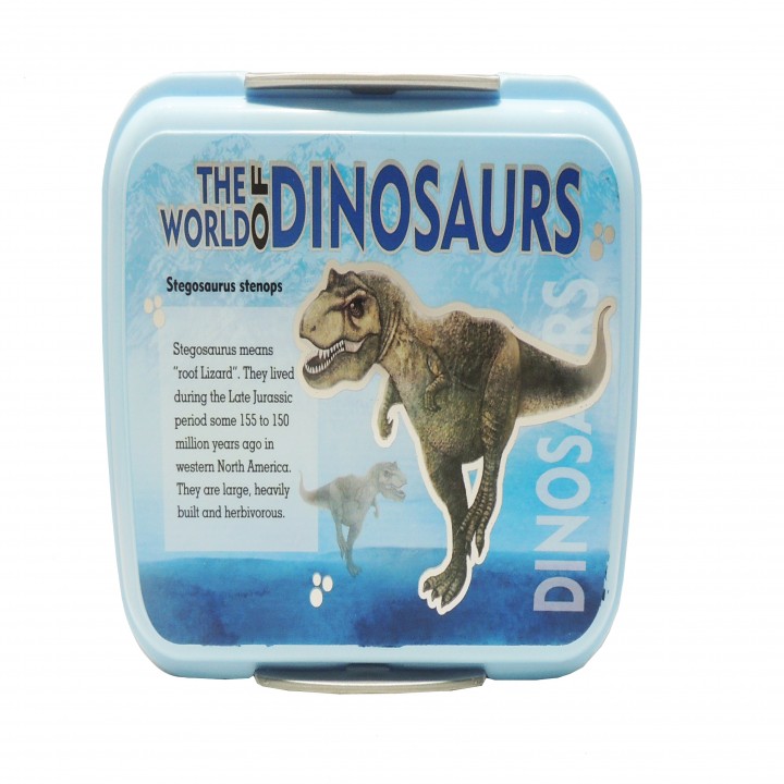 Buy 6th Dimensions Siesta Dinosaurs Printed lunch Box In Sky blue ...