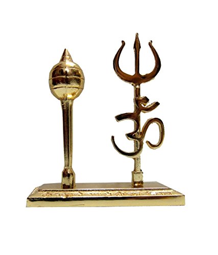 Buy Shopecruze Panchdhatu Metal Symbol of Lord Hanuman Gadda and Shiv ...