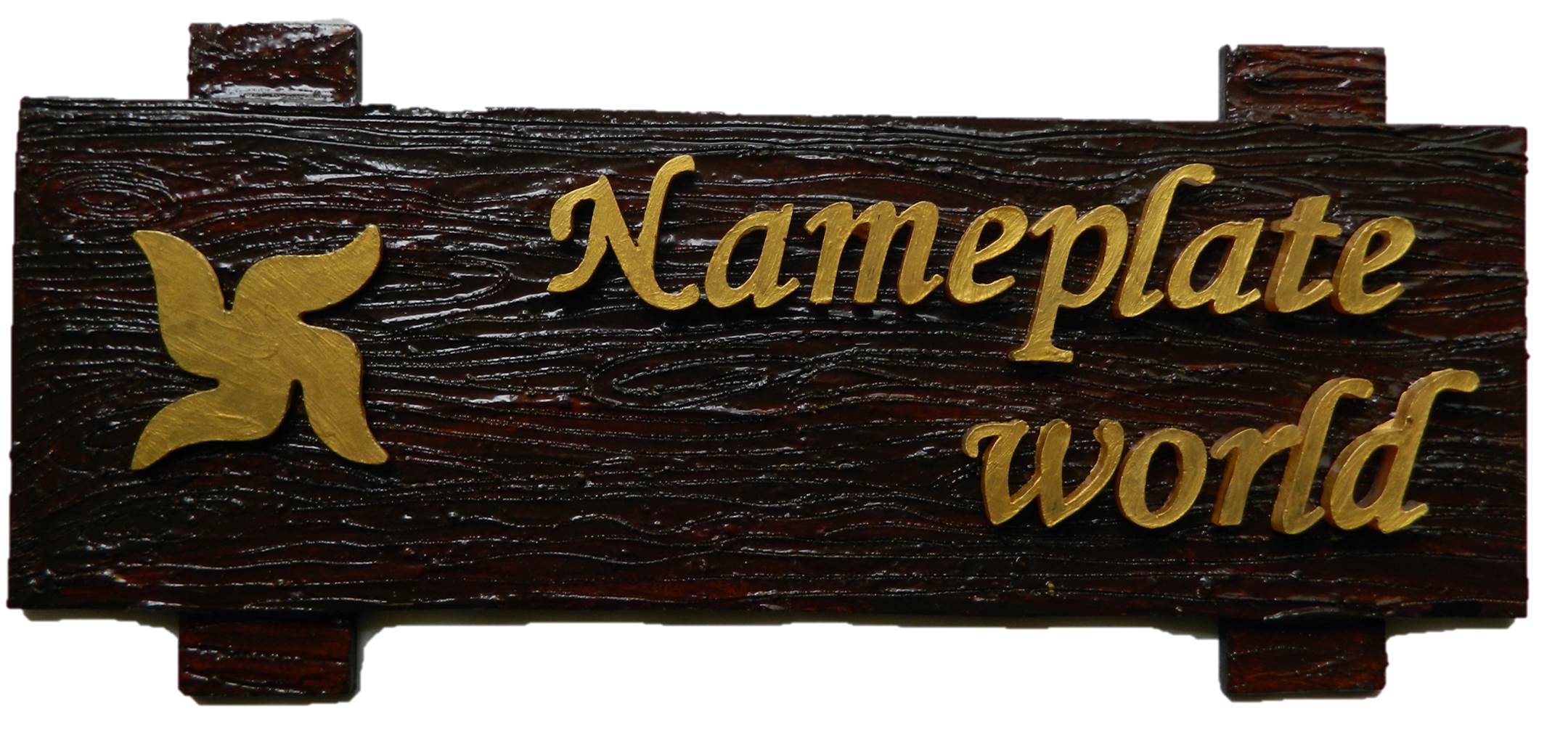 Buy Designer Name Plate for home - Brown Forest wooden nameplate by ...