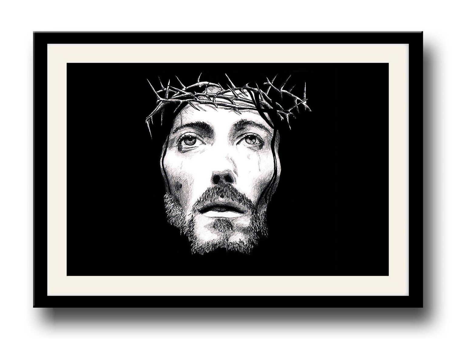 Buy Jesus Christ God Face Framed Wall Painting Online @ ₹589 from ShopClues