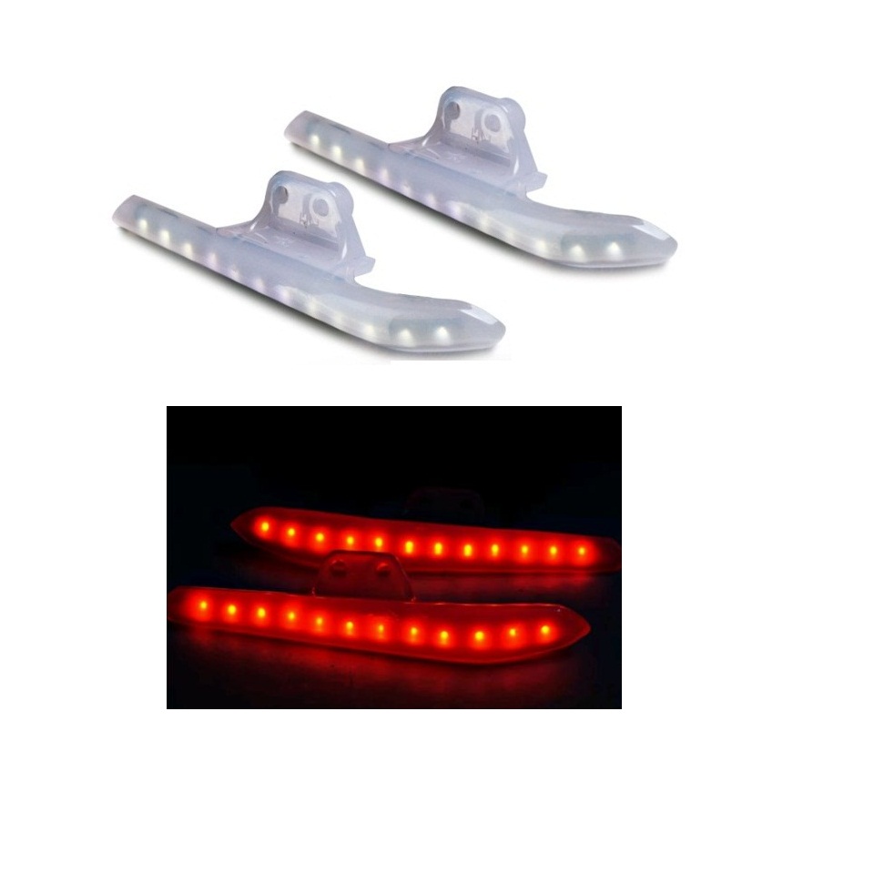 Buy Bikers World Red 24 Led Smd Bike Rear Grab Rail Tail Light Drl For ...