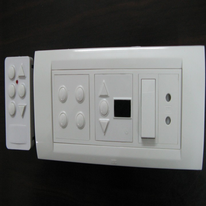 6 Module Switch Board with Remote : 3Lights & 1Fan + Remote + 1 Switch ...