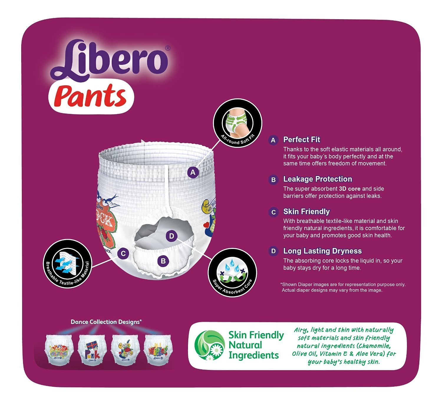 Buy LIBERO BABY PANT STYLE DIAPERS SMALL SIZE 4 TO 8 KGS DANCE ...