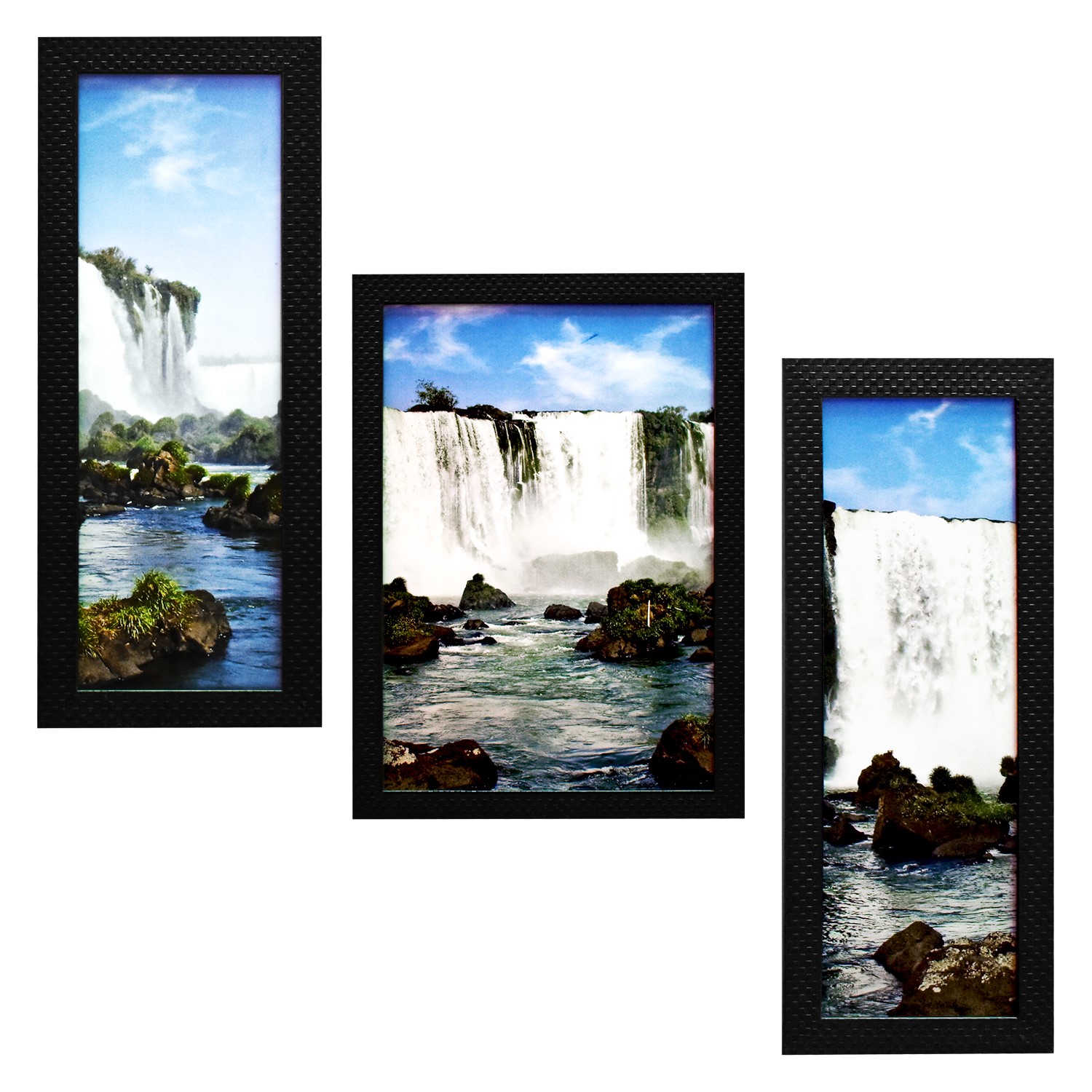 Buy Gallery99 Waterfall Landscape Wall Paintings (With Glass Frame ...
