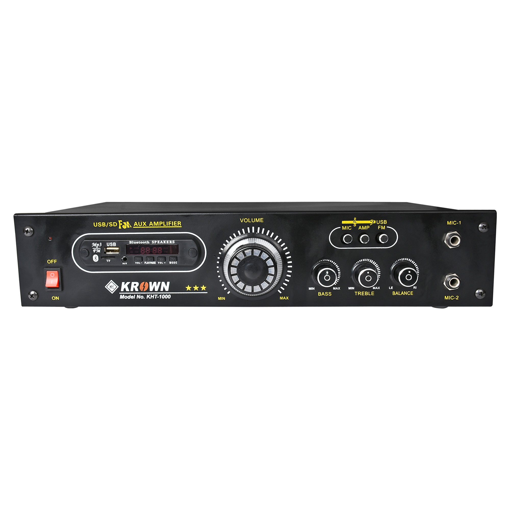 Krown KHT-1000 Home DJ Series 4 Channel 3055 Transistor Karaoke ...