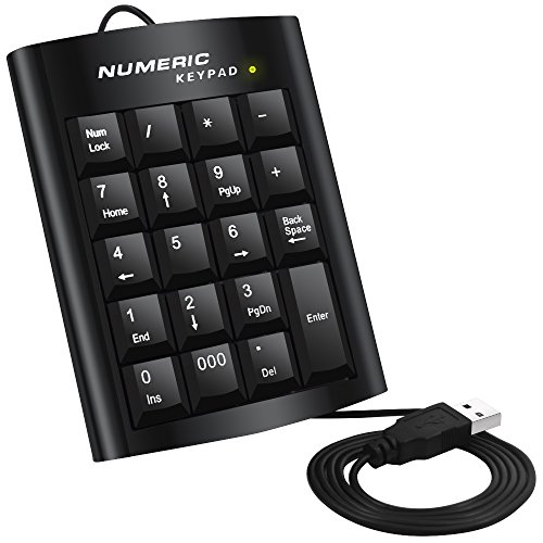 Buy Numeric Keypad, DLAND Ergonomic USB 19 Keys Numeric Numerical ...
