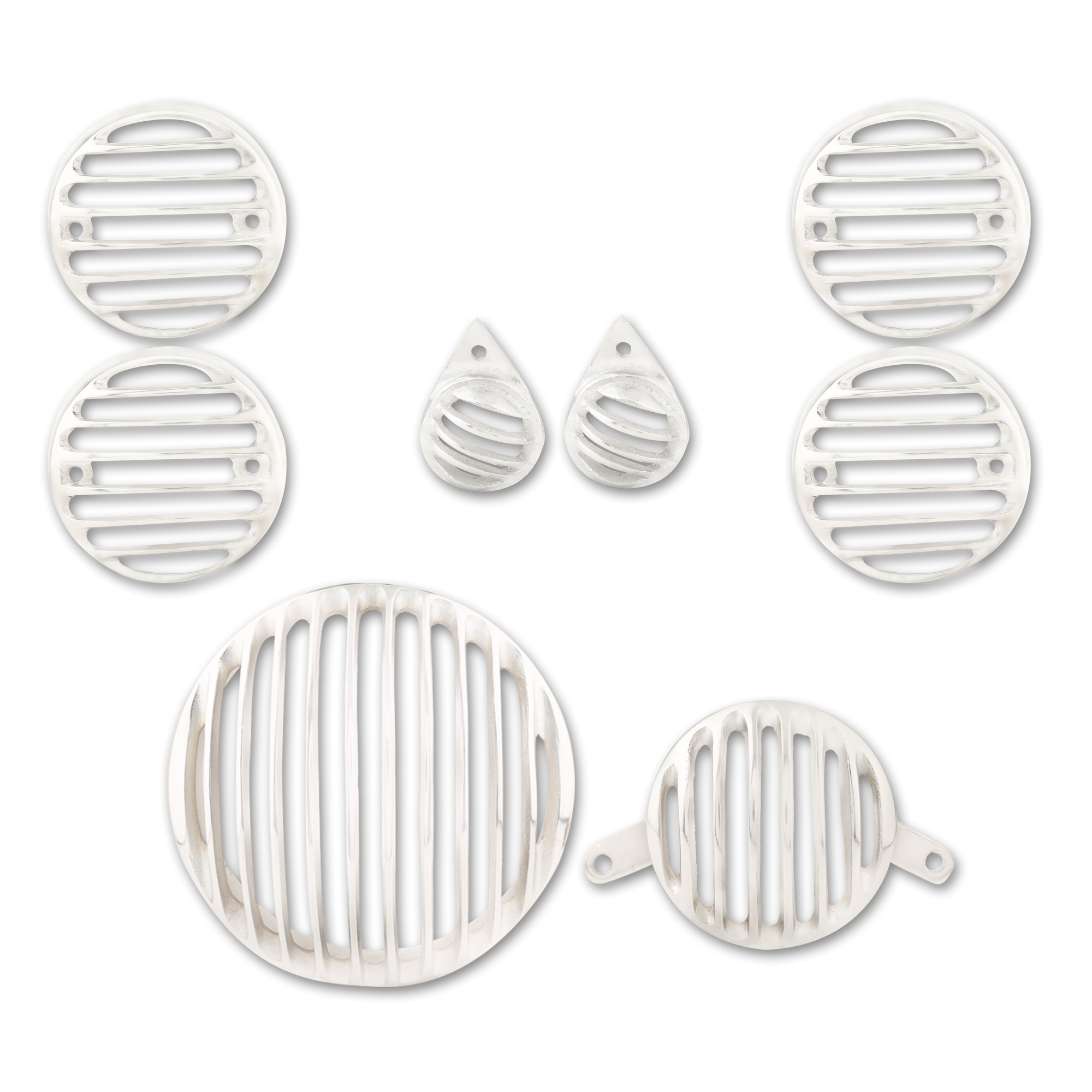 Buy Autofy Full Chrome Metal Grill for Royal Enfield Bullet Classic 350 ...