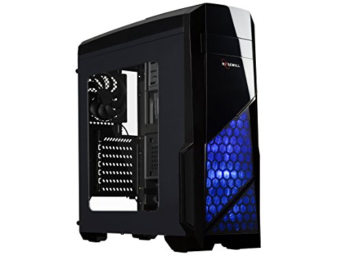 Buy ROSEWILL ATX Case , Mid Tower Case with Blue LED Fan / Gaming Case ...