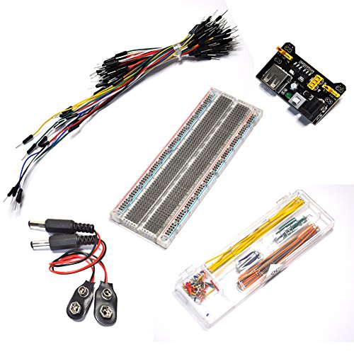 Buy Gikfun MB102 830 Tie Point PCB BreadBoard Power Supply Module Jumper Wire Kits for Arduino ...
