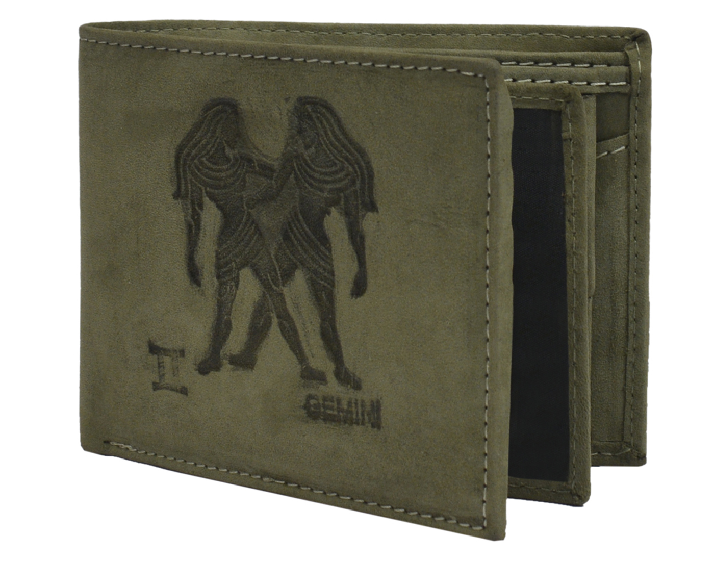Krosshorn Olive Green Hunter Leather Wallet for Men