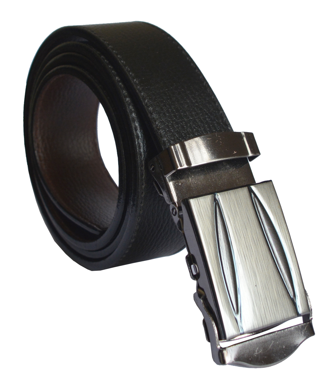 Buy Sunshopping Men Black Leatherite Needle Pin Point Buckle Belt ...