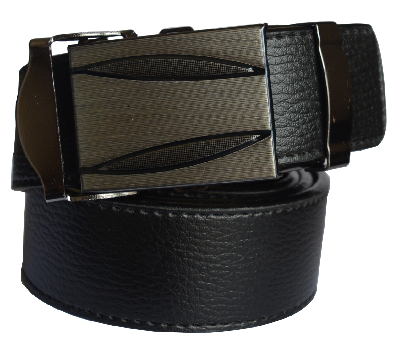 Buy Sunshopping Men Black Leatherite Needle Pin Point Buckle Belt ...