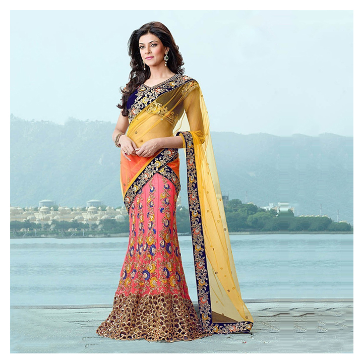 Susmita Sen Bollywood Saree Multi Lehnga In India - Shopclues Online