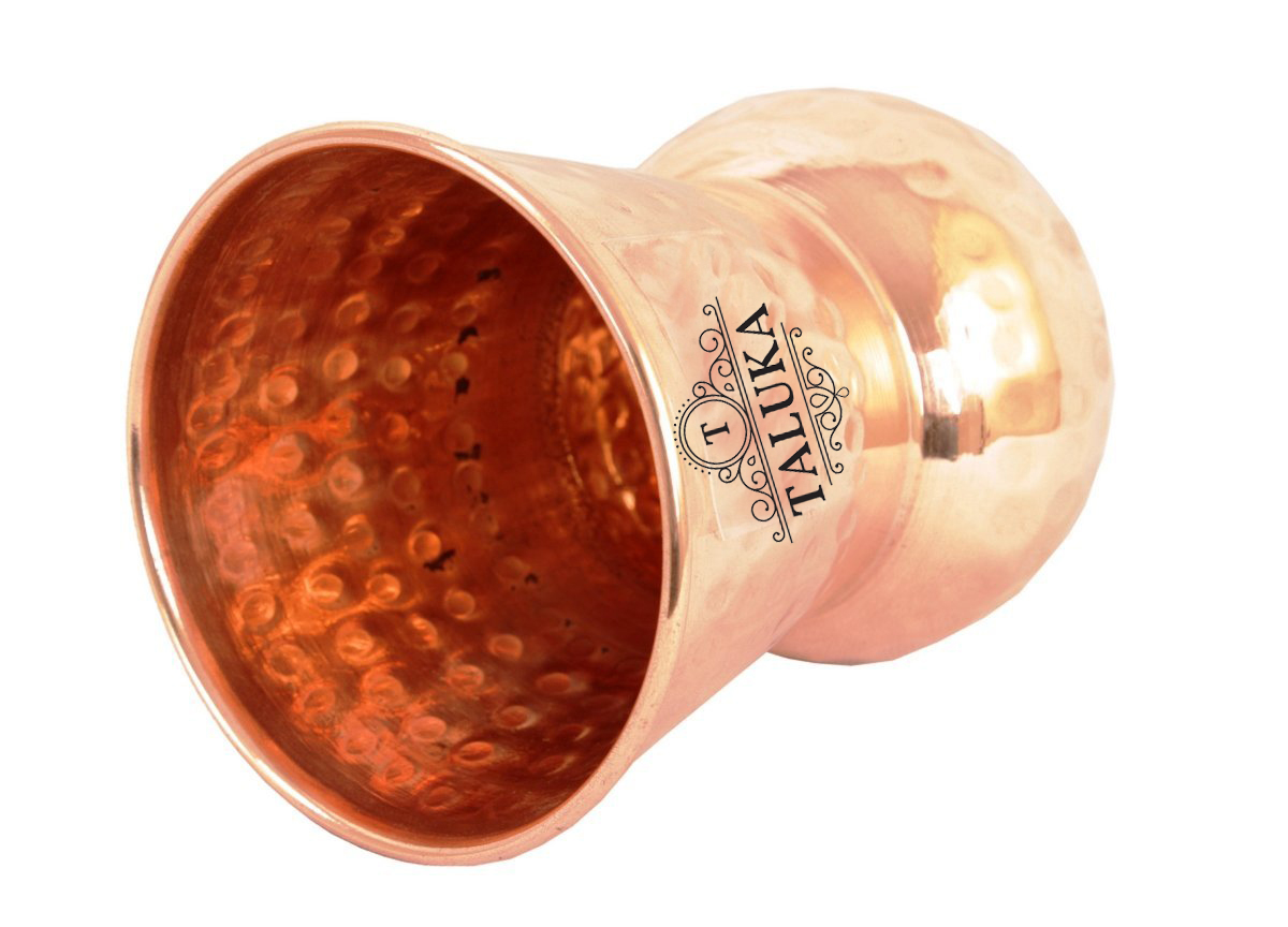 Buy Taluka Set Of 6 Pure Copper Round Bottom Hammered Water Serving ... Buy Taluka Set Of 6 Pure Copper Round Bottom Hammered Water Serving ...