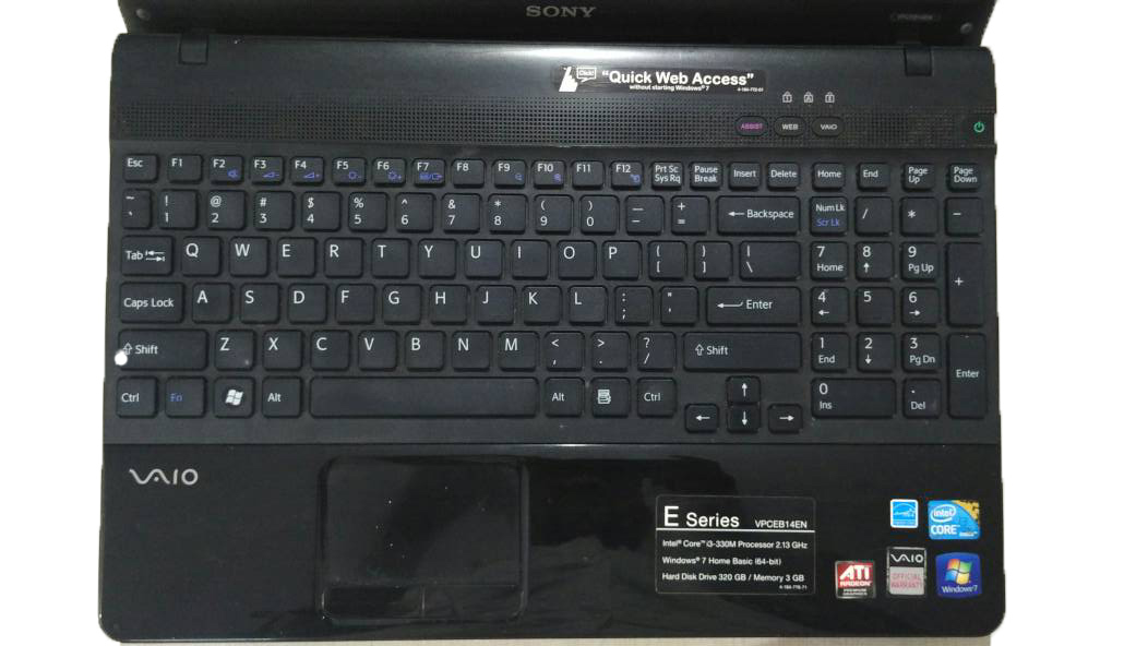 Buy Sony VAIO VPCEB24EN Intel Core i3 Laptop, 3GB RAM 320GB HDD, 15 ...