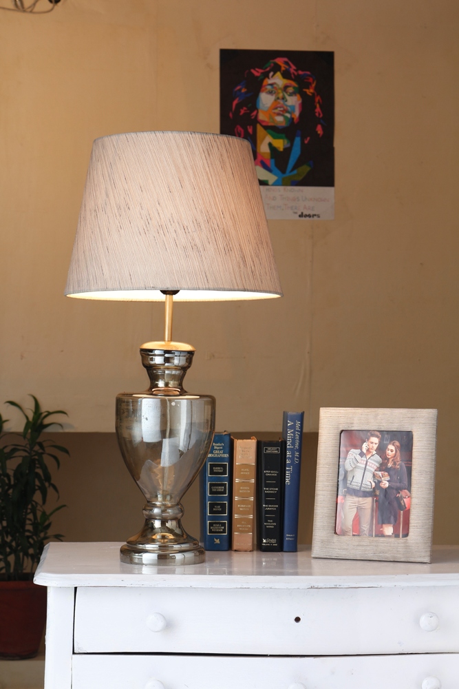 Buy Anasa Decorative Glass Table Lamp 19.5 inch Bedside lamp -Gift Item ...