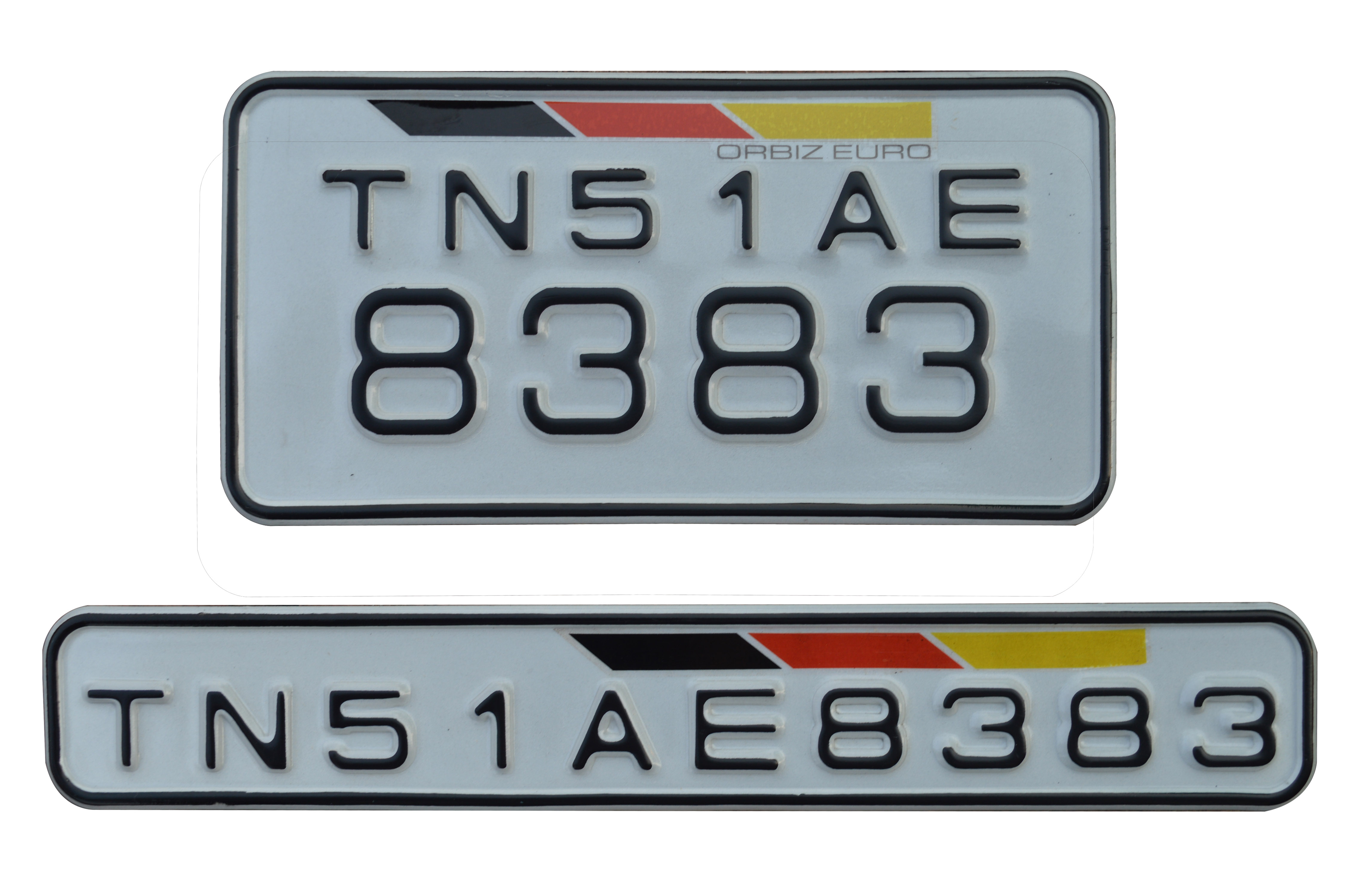 Buy Bike Number Plate Euro font front and back Online @ ₹599 from ShopClues