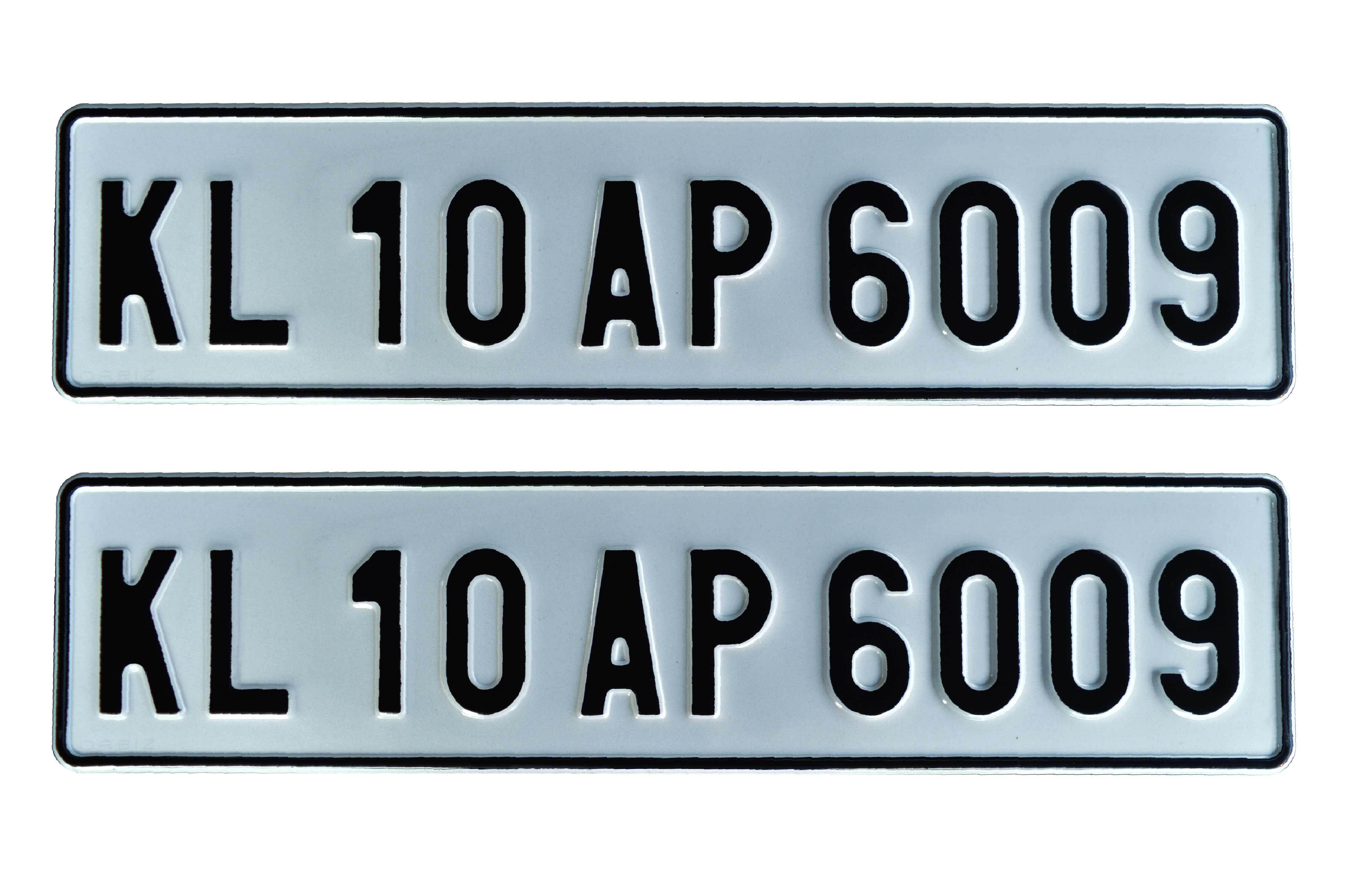 Buy Number Plate For Car Front And Back Embossed In Ind Normal Font ...