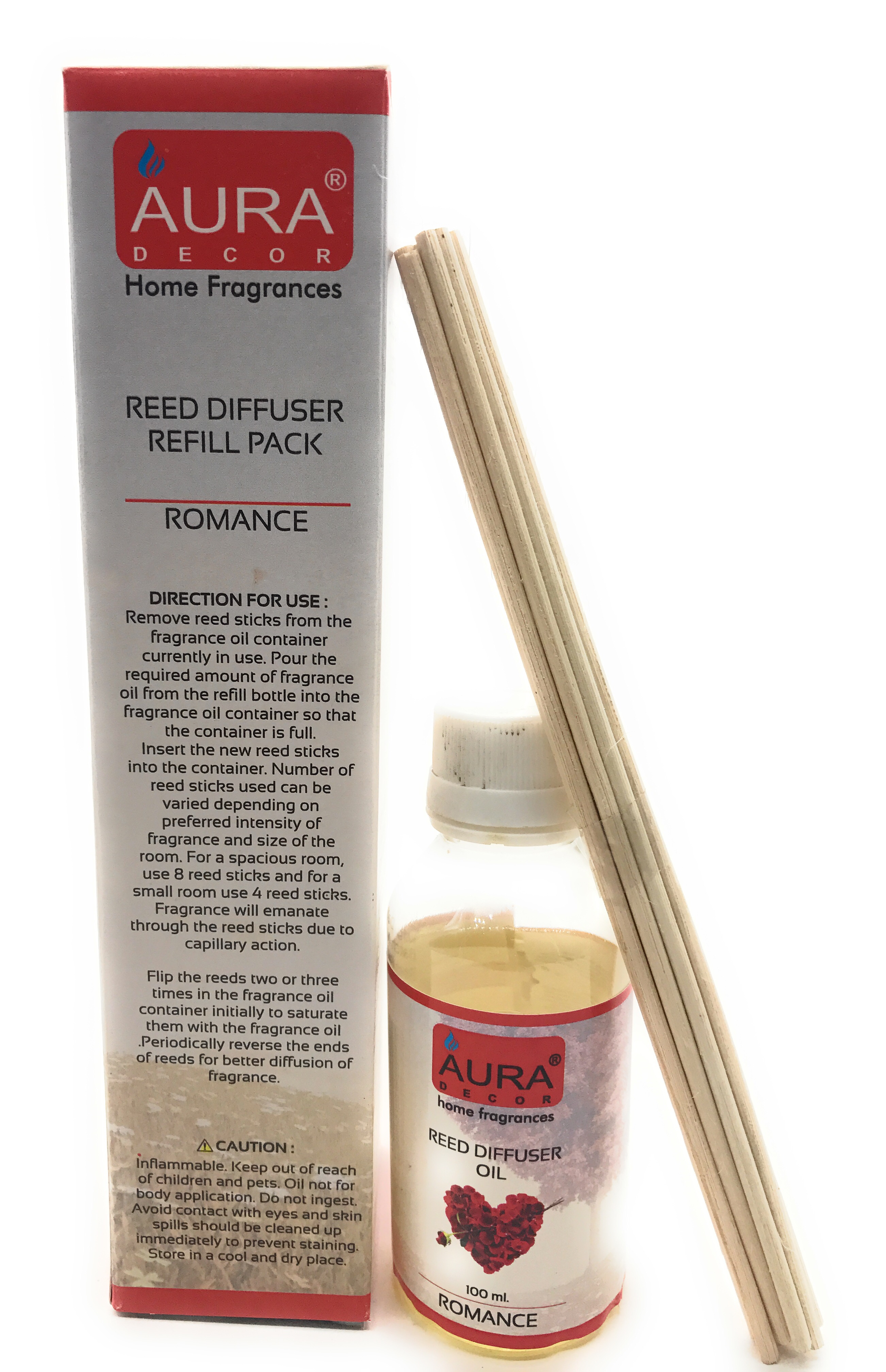 Buy AuraDecor Reed Diffuser Refill Pack includes 100 ml Reed Diffuser ...