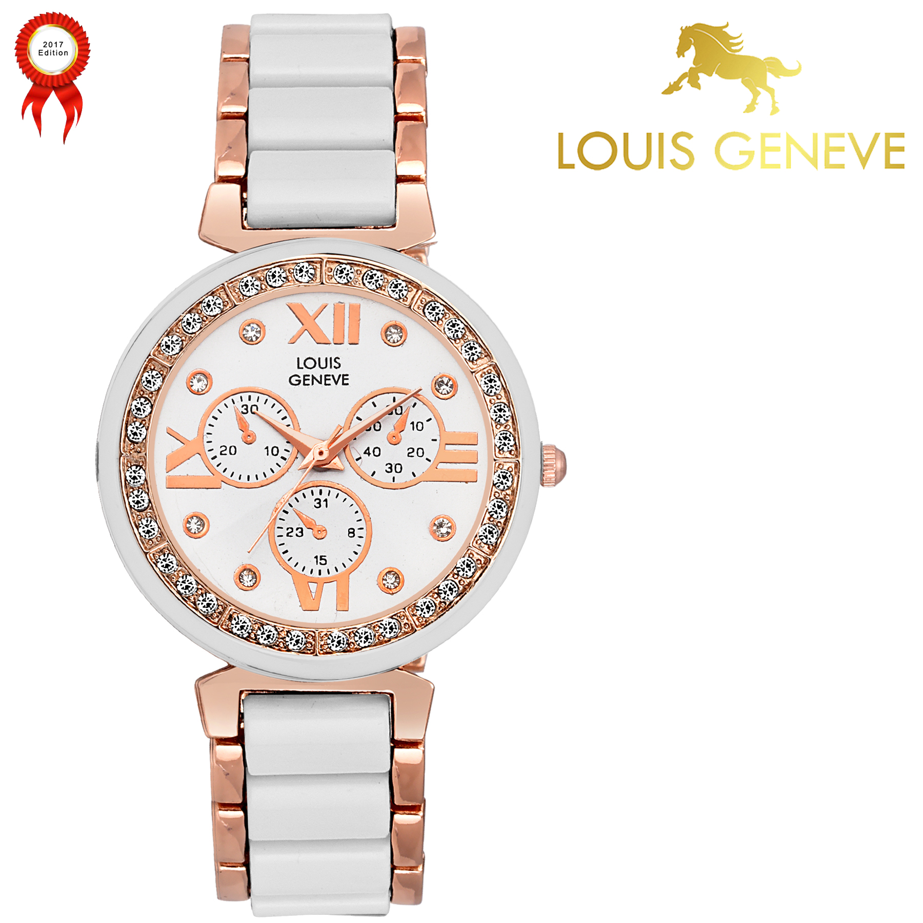 Buy Louis Geneve Luxury Roman Series Analog Watch For Men (CWHITE-63 ...