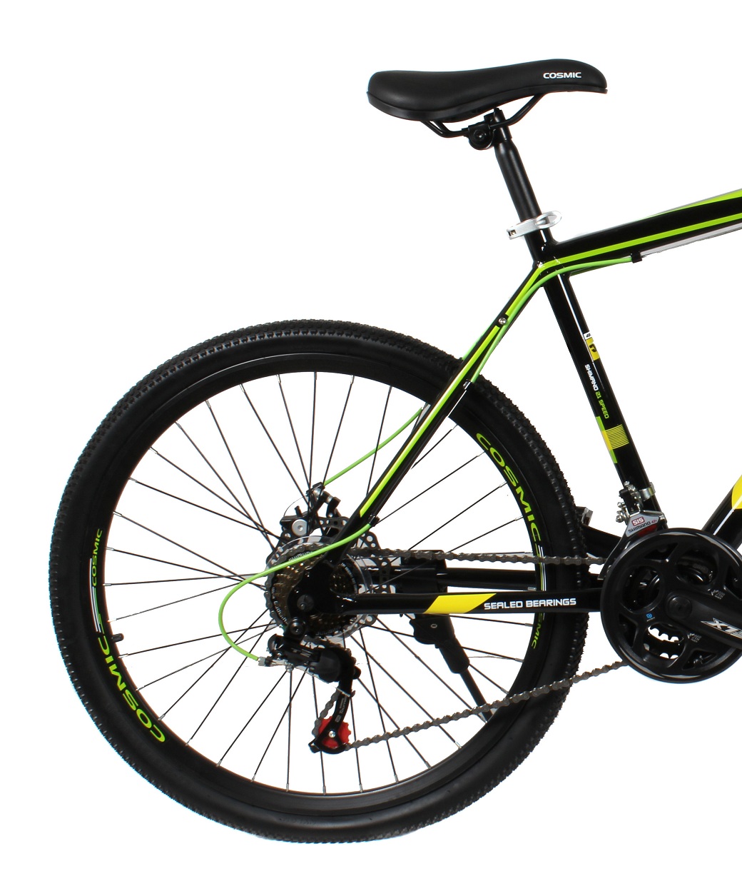 Buy COSMIC MONDO 21 SPEED MTB BICYCLE BLACK/GREEN-SPECIAL EDITION ...