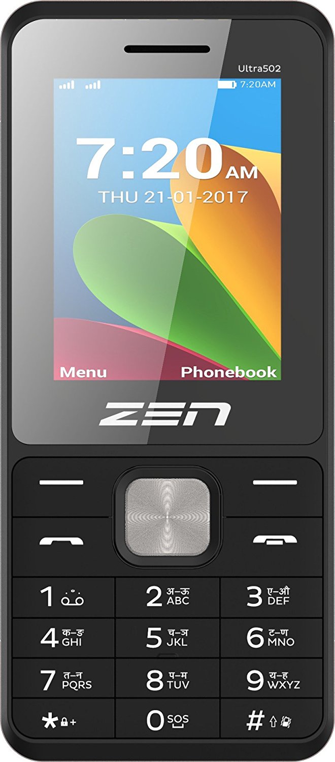 Buy Zen Ultra 502 Dual SIM Basic Phone Online @ ₹1519 from ShopClues