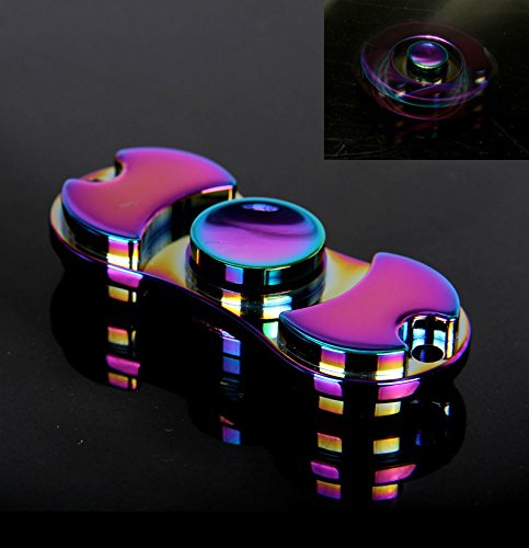 Buy Rainbow Fidget Spinner Blade Brass EDC Hand Finger Spinner Toy ...