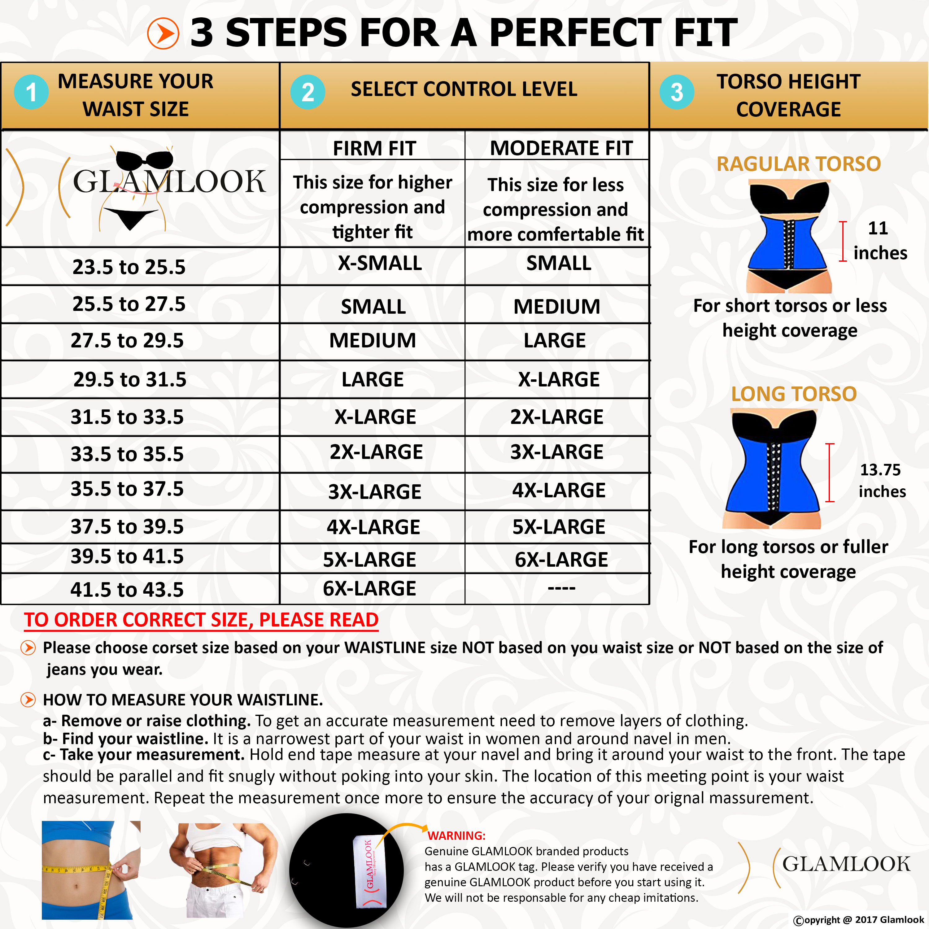 Buy Glamlook boned corset waist trainer tummy tucker shapewear for ...