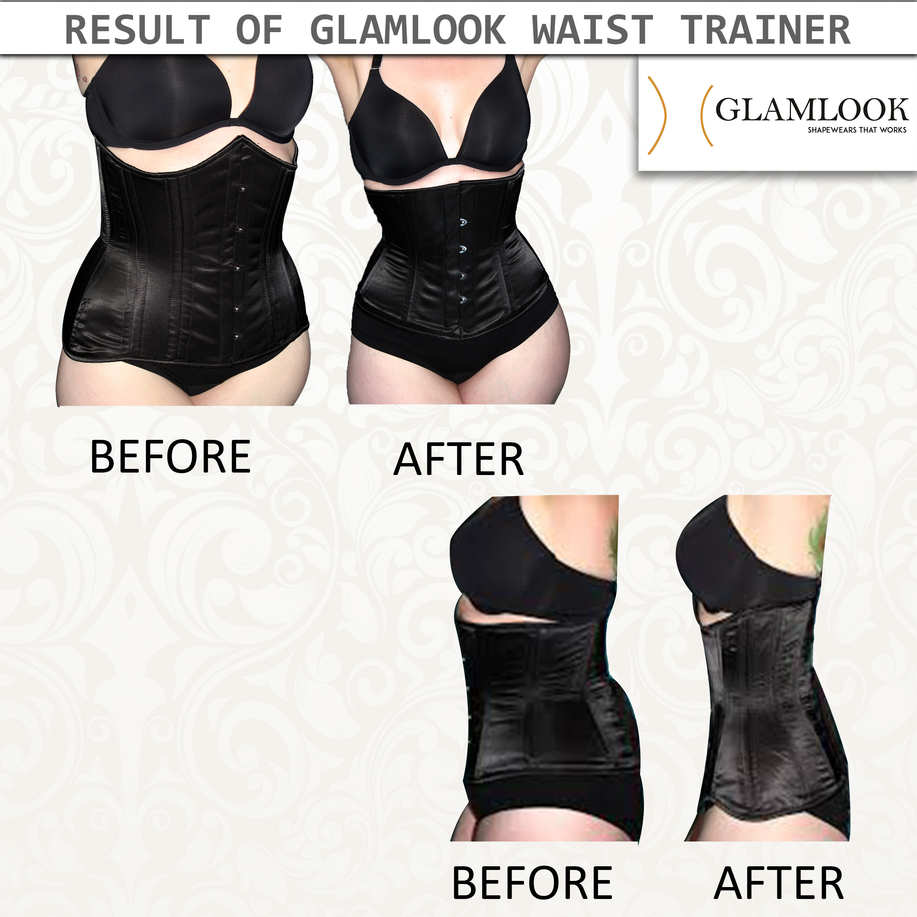 Buy Glamlook Boned Corset Waist Trainer Tummy Tucker Shapewear For