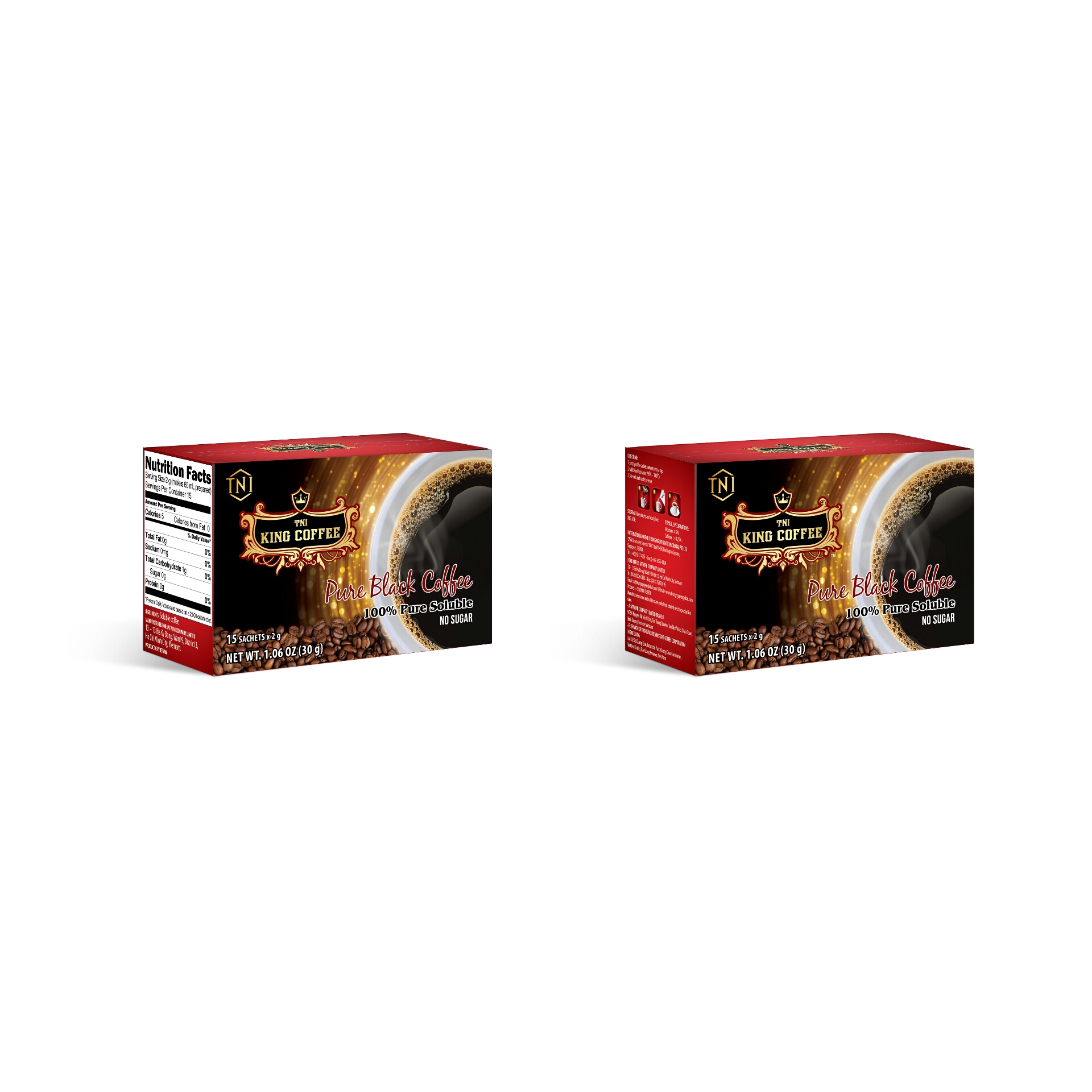 Buy King Coffee Vietnamese Premium Gourmet Coffee, Pure Black Instant ...