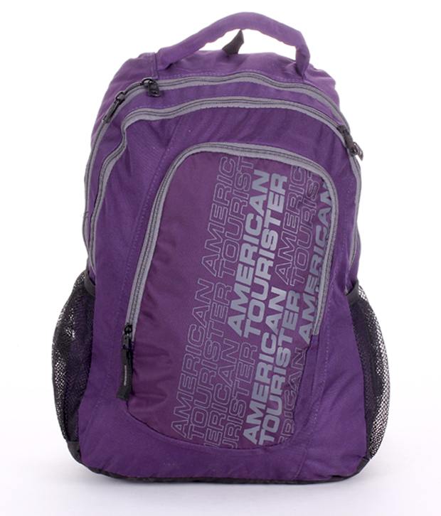 Shop American Tourister Purple & Grey Backpack - R51081007 Online ...