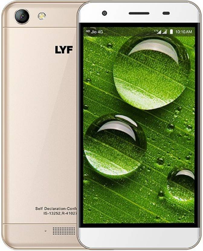 Buy LYF Water 11 (3 GB, 16 GB, Gold) Online @ ₹8999 from ShopClues