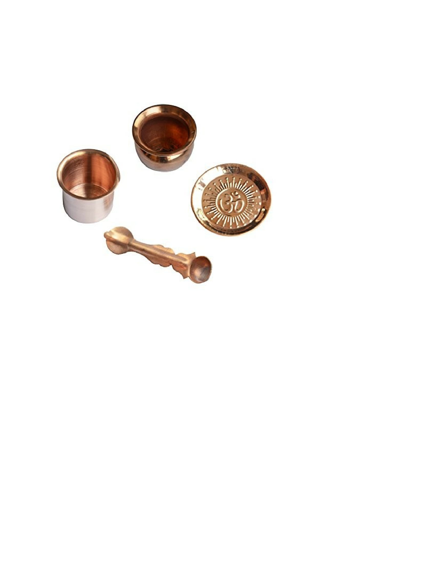 Buy Odishabazaar Copper Puja Items - Combo Of 4 Pieces (Kalash/Lota ...