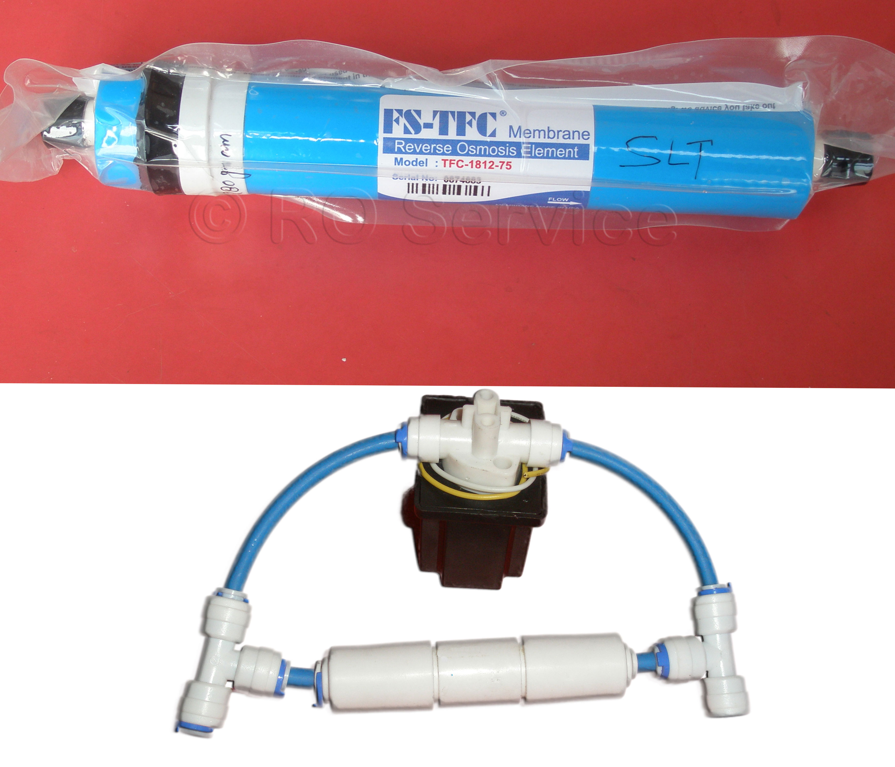 Online RO Water Filter Membrane FS-TFC 75 GPD + Auto Flush Kit ...