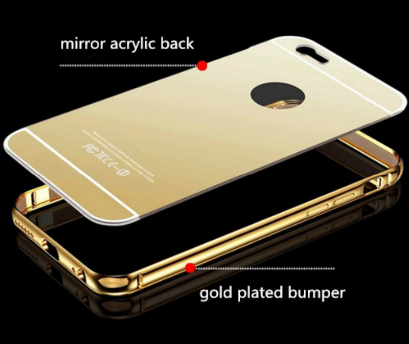 Buy Aluminum Metal Bumper Mirror Back Case Cover for iPhone 7 Plus ...