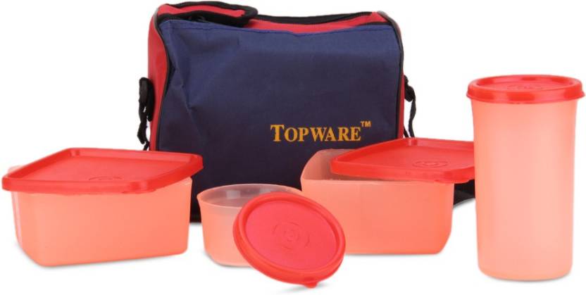 Buy Topware Lunch Box - 4 Containers with bag Online @ ₹299 from ShopClues