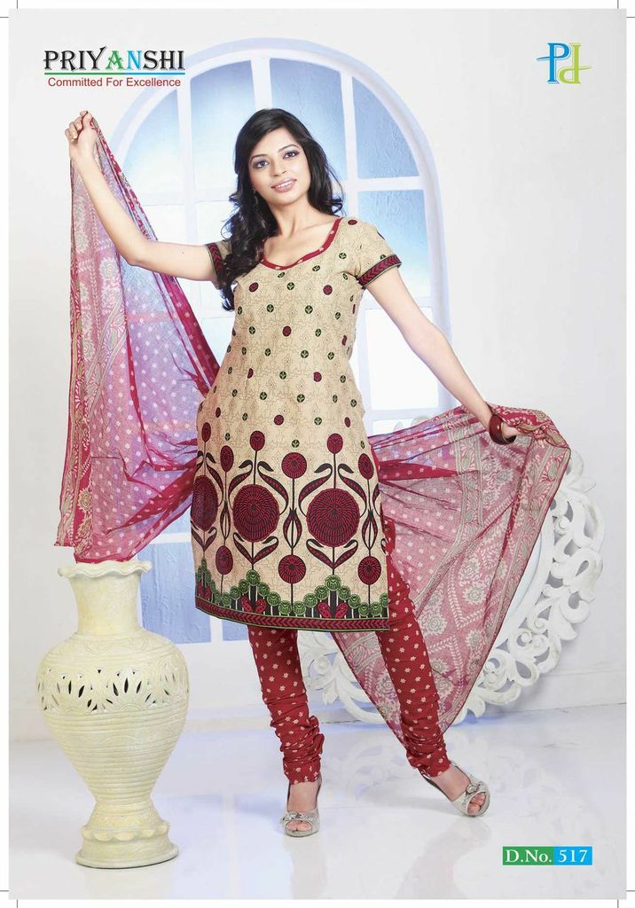 Buy Dress Online | Designer Cotton Printed Unstiched Salwar Suite D.No ...