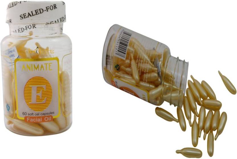 Buy Animate Animate 60 Vitamin E Facial Capsules Oil Online @ ₹199 from ...