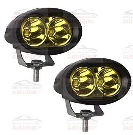 Buy Andride 2 Pcs of YELLOW Oval Shape 20 Watt Cree car / Bike led fog ...