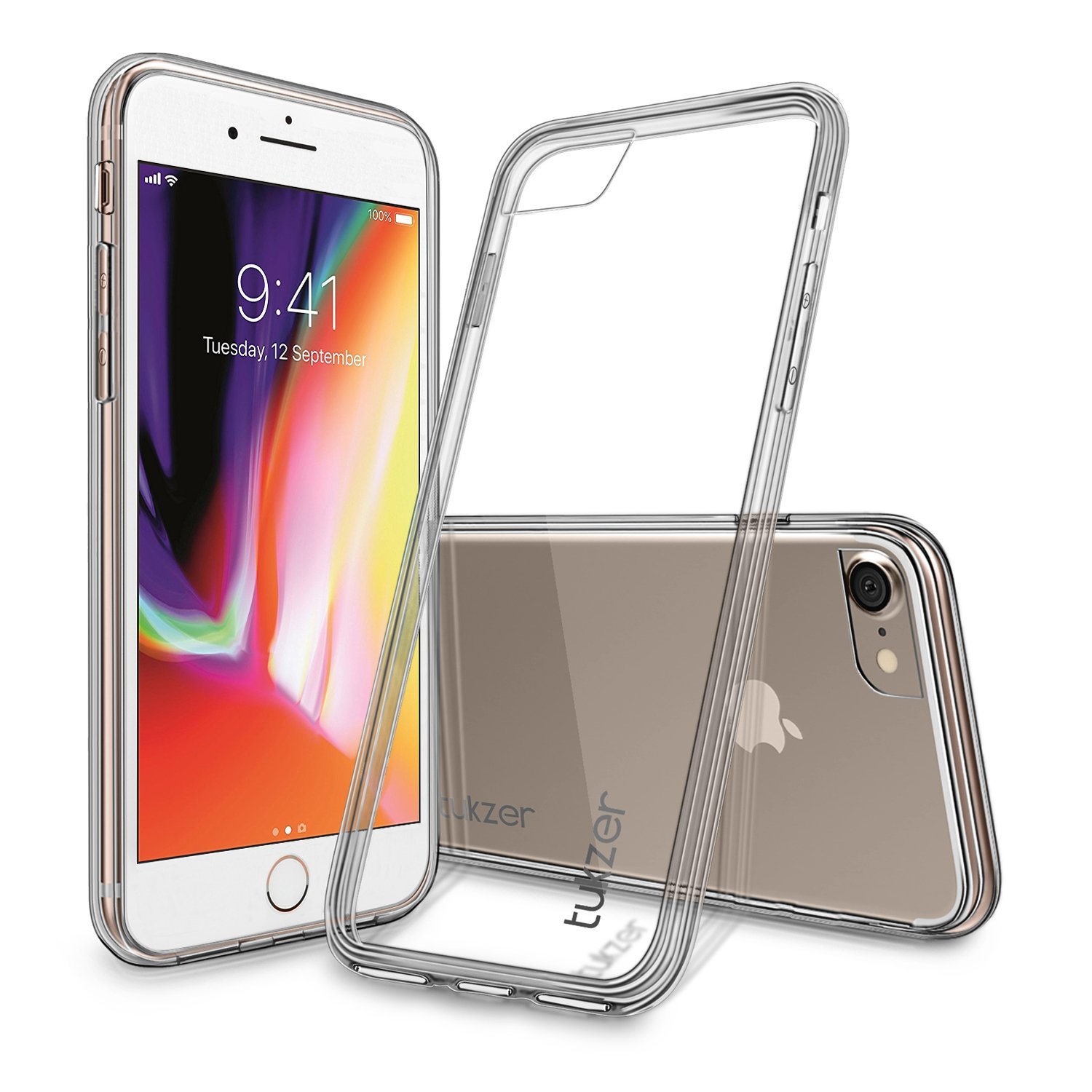 Buy iPhone 8 Tukzer Candy Grip Case with Soft Bumper Crystal Clear ...