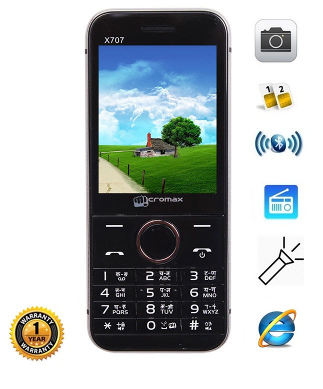 Buy Micromax X707 Dual Sim GSM Multimedica Camera Mobile Phone Online @ ₹1345 from ShopClues