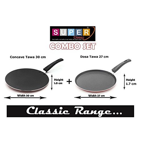 Buy Classic Cookware 2.6mm Aluminium Non-Stick 2 Pcs Combo Set Concave ...