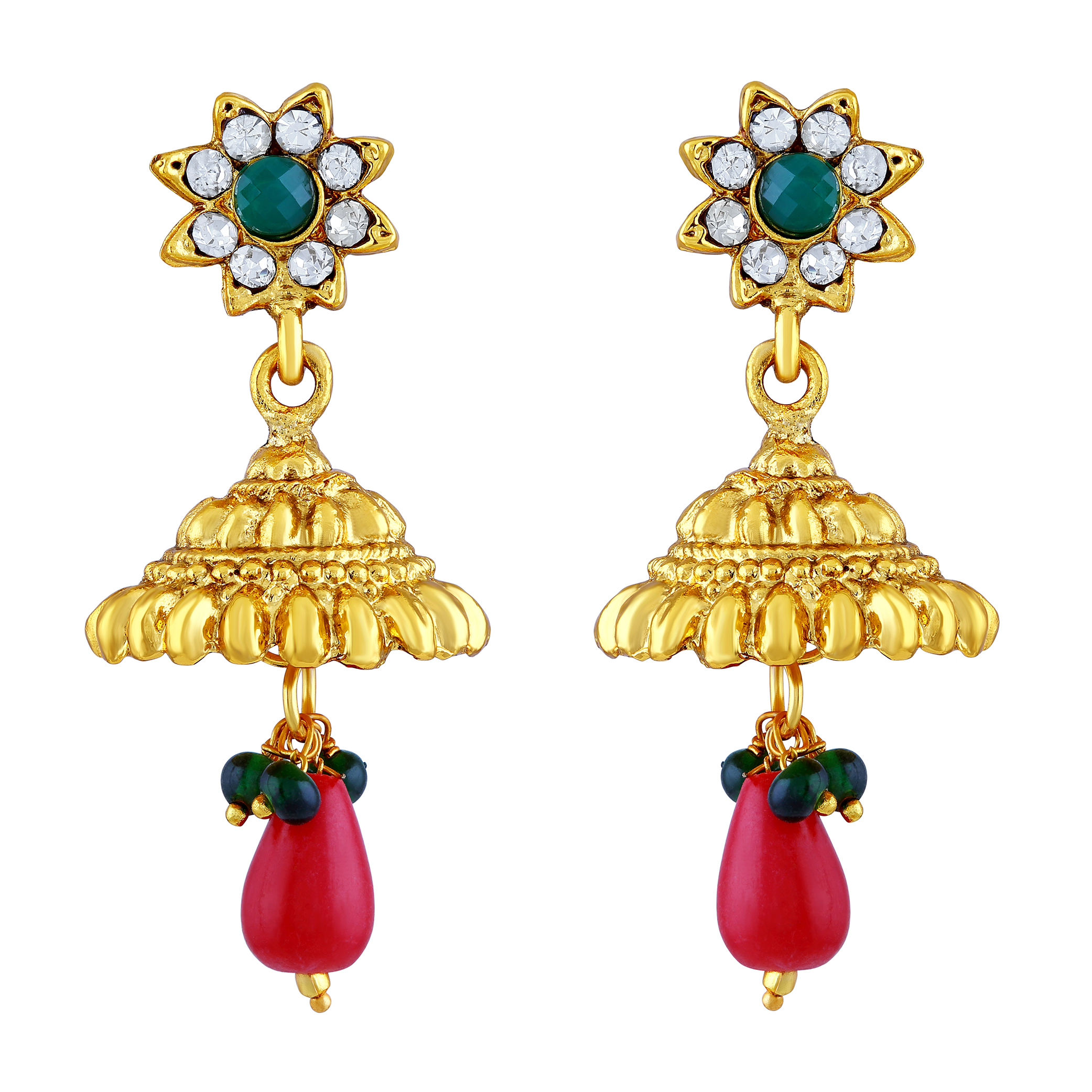 Buy Asmitta Dazzling Flower Design Gold Plated Choker Style Necklace