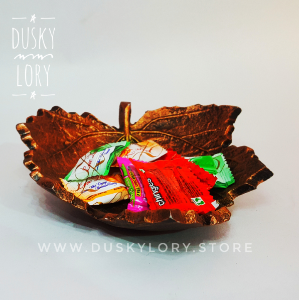 Buy Dusky Lory Decorative Food Safe Simple Leaf Platter serving plates ...