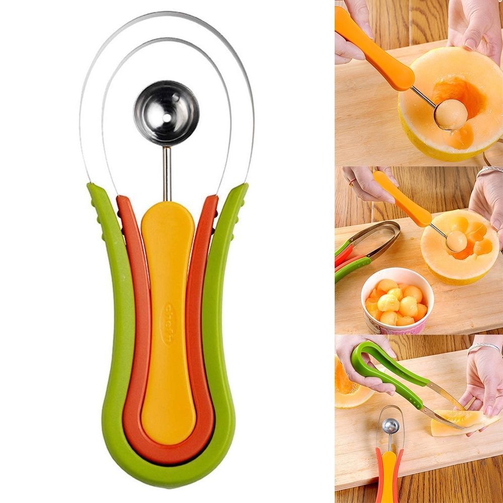 Buy Multifunction 3 in 1 Melon Baller Fruit Scoops set Fruit Picking ...