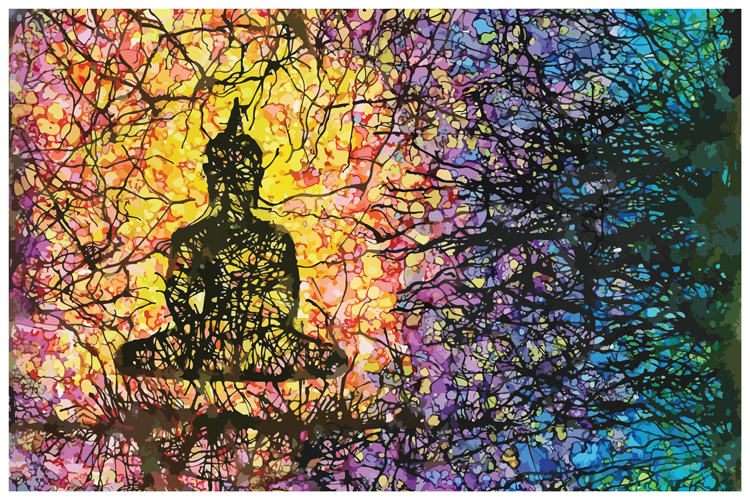 Buy Posterskart Psychedelic Buddha Art Poster (12 x 18 inch) Online ...
