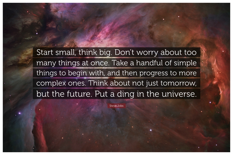 Buy Posterskart Start Small, Think Big Steve Jobs Motivational Quote ...