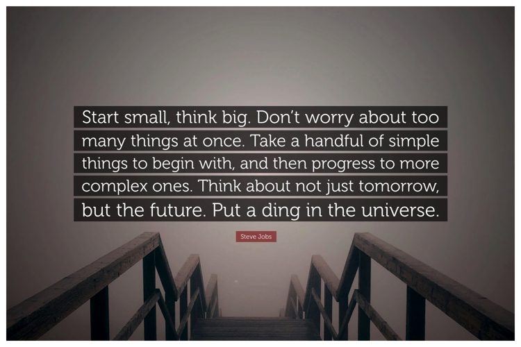 Buy Posterskart Start Small, Think Big Steve Jobs Motivational Quote ...